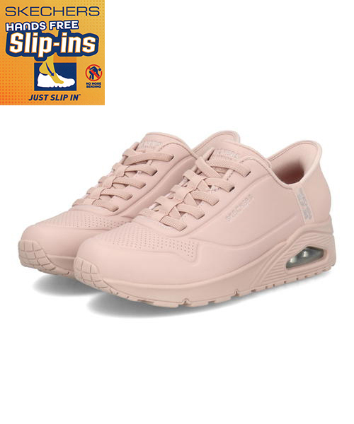 SKECHERS スケッチャーズ SLIP-INS スリップインズ UNO-EASY-AIR レディース厚底スニーカー ゴムひも ひも結び不要(ウノイージーエア) 177112 ブラッシュピンク