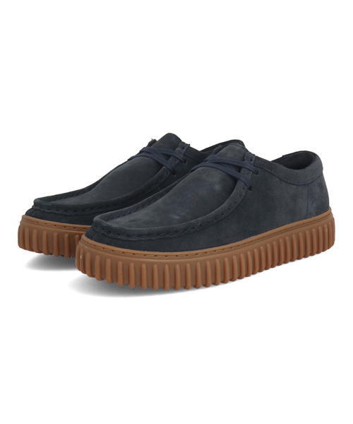 Clarks クラークス TORHILL LO メンズシューズ 厚底 ワラビー(トーヒルロー) 26179708 ネイビースエード