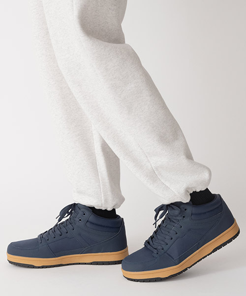 ATHREAM アスリーム メンズ スニーカー【耐水/幅広3E/滑りにくい】ハイカット 873317 ダークブルーの通販はau PAY ...