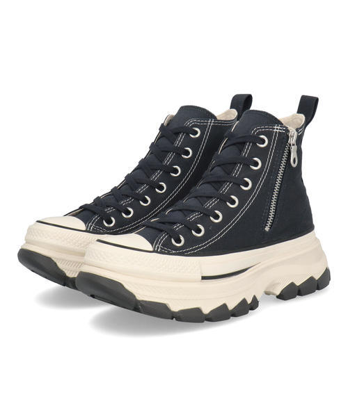 converse コンバース ALL STAR TREKWAVE Z HI レディーススニーカー ハイカット 厚底 ジッパー(オールスタートレックウエーブZHI) 31314851 スモーキーブラック