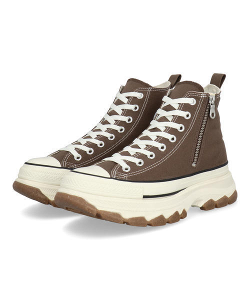 converse コンバース ALL STAR R TREKWAVE Z HI メンズスニーカー ハイカット 厚底 ジッパー(オールスターRトレックウエーブZHI) 31314191 チョコレートブラウン