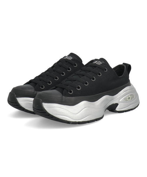 converse コンバース ALL STAR R SURGETRAINER MT OX メンズスニーカー 厚底(オールスターRサージトレーナーMTOX) 31313920 ブラック/メタリックシルバー