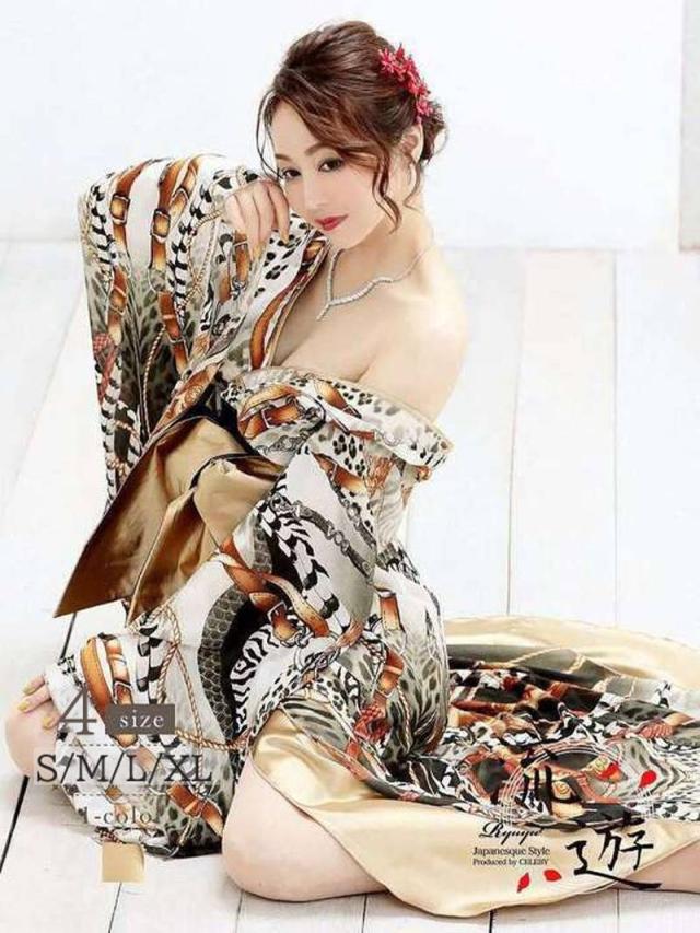 和柄ドレス 流遊  ドレス イベント衣装 着物ドレス 和柄 ダンス 花魁 コスプレ 花魁コスプレ 衣装 着物ドレス 着物 和柄ド