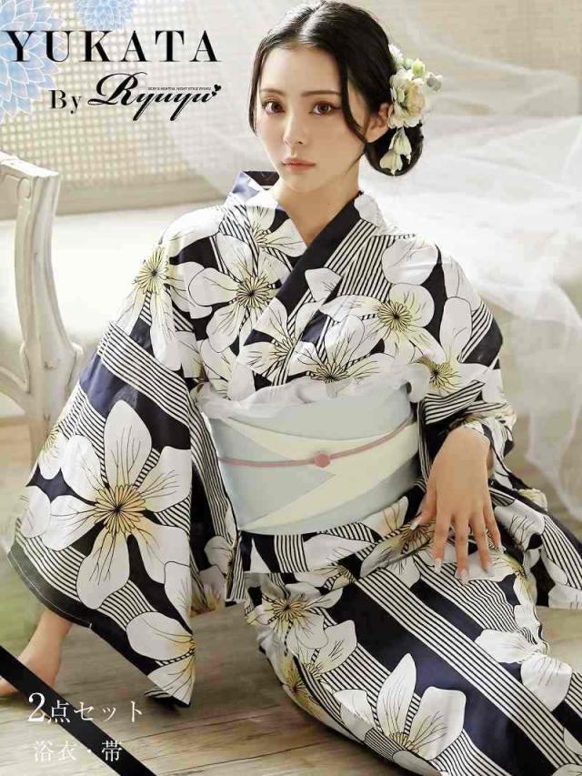 浴衣 セット レディース 浴衣レディース レディース浴衣 ゆかた 帯 下駄 キャバ浴衣 キャバ 夏祭り 花火大会 Ryuyu 白