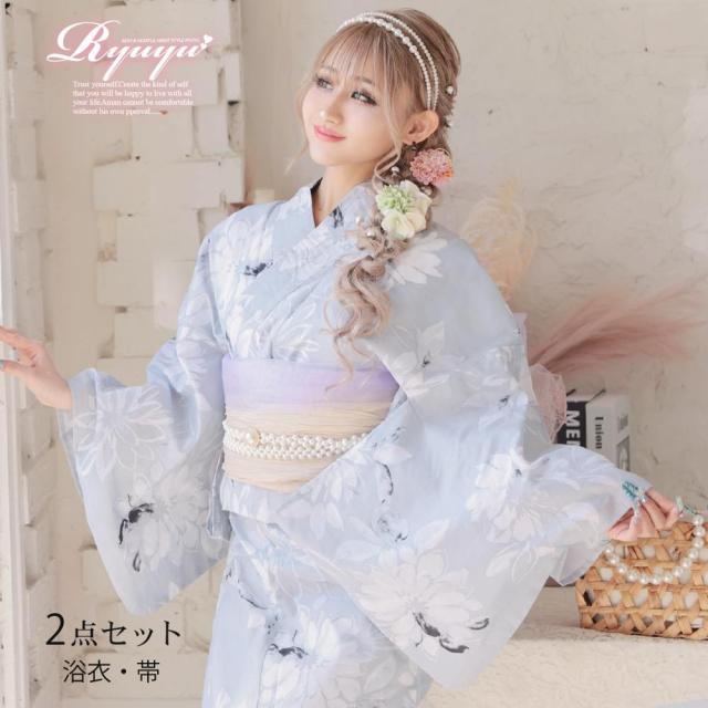 浴衣 セット レディース 浴衣レディース レディース浴衣 ゆかた 帯 下駄 キャバ浴衣 キャバ 夏祭り 花火大会 Ryuyu 花