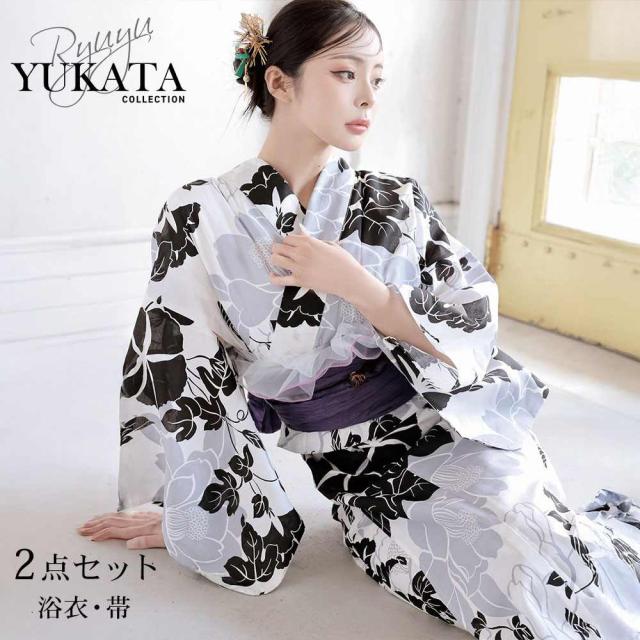 浴衣 セット レディース 浴衣レディース レディース浴衣 ゆかた 帯 下駄 キャバ浴衣 キャバ 夏祭り 花火大会 Ryuyu 黒