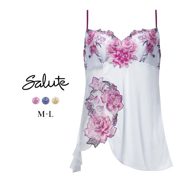 25％OFF【メール便(7)】【送料無料】 ワコール サルート 21グループ 21G キャミソール ML スリップ ランジェリー バックスリット Wacoal