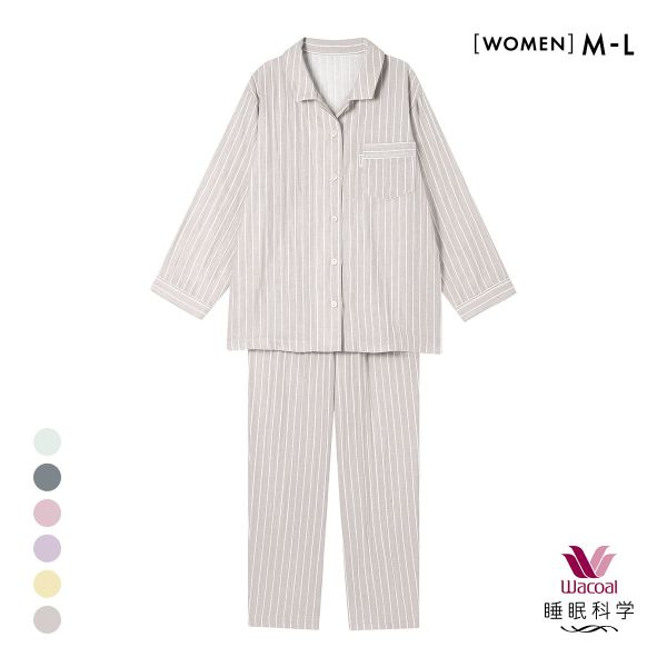ワコール Wacoal 睡眠科学 二重ガーゼ シャツパジャマ 綿100％ ML 10%OFF 送料無料
