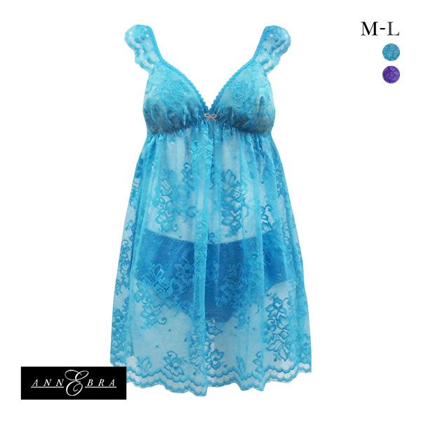 アンブラ ANNEBRA Spring レース スカラップ ベビードール＆ショーツ セットアップ 下着 レディース 送料無料 メール便(10)