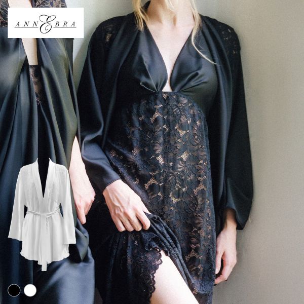 アンブラ Melodie レースコンビ ガウン レディース セクシー ルームウェア ANNEBRA 送料無料 メール便(13)