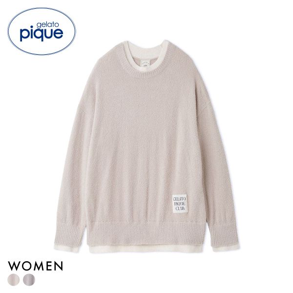 ジェラートピケ レディース レイヤードホットスムーズィープルオーバー ジェラピケ パジャマ ルームウェア gelato pique 送料無料