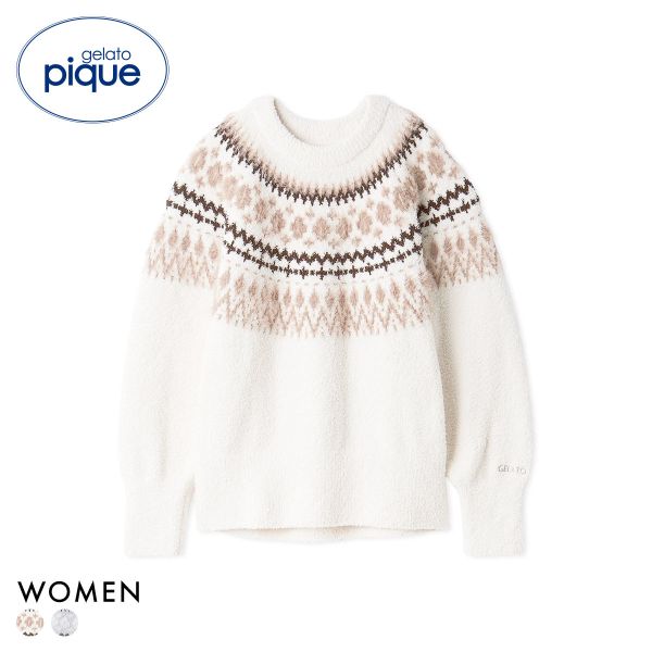 ジェラートピケ レディース ノルディックプルオーバー ジェラピケ パジャマ ルームウェア gelato pique 送料無料