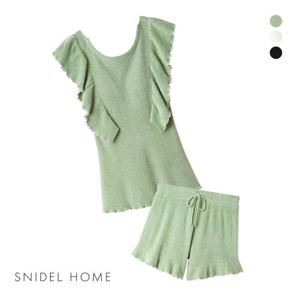 【送料無料】 スナイデルホーム フリルニットセットアップ パジャマ ルームウェア SNIDEL 