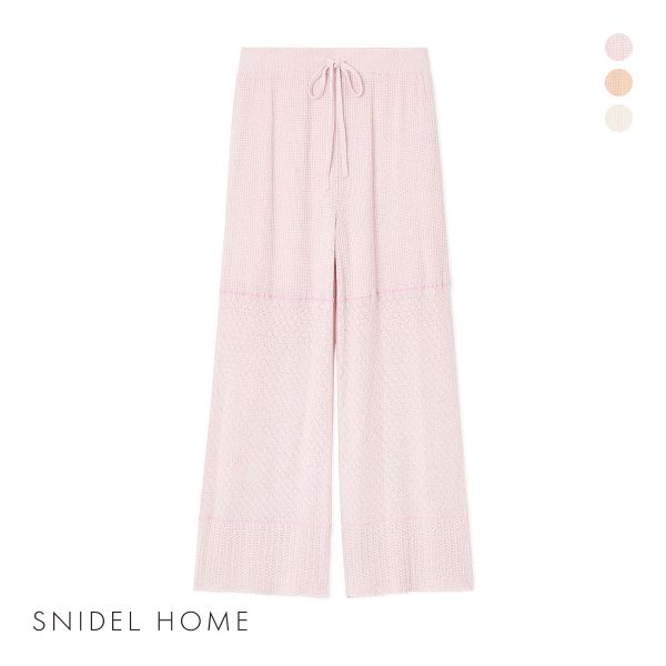 【送料無料】 スナイデルホーム クロシェロングパンツ ロングパンツ パジャマ ルームウェア SNIDEL 