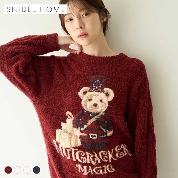 スナイデルホーム Steam Whip ホリデーベアジャガードプルオーバー パジャマ ルームウェア SNIDEL  HOLIDAY 送料無料