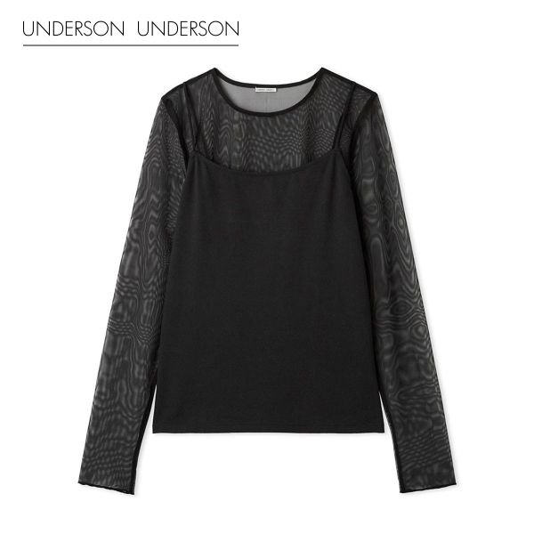 【メール便(18)】【送料無料】 アンダーソンアンダーソン シアーカットソー×キャミソールSET UNDERSON UNDERSON