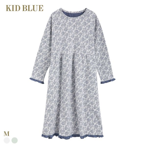 キッドブルー 25接結フラワーJQ 長袖 ワンピース ルームウェア パジャマ KID BLUE 送料無料