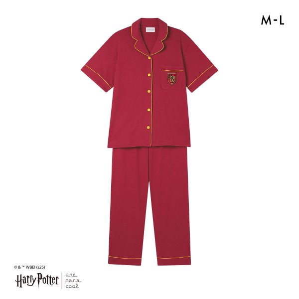 ハリー・ポッター × ウンナナクール Harry Potter 綿100％ 開襟半袖パジャマ ルームウェア パジャマ 上下セット une nana 送料無料