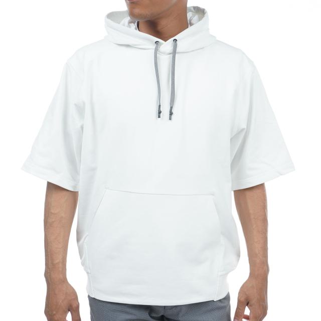 アンパスィ　and per se　エアリーフレンチテリー ストレッチ 5分袖プルパーカー