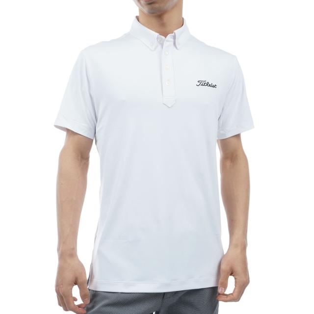 タイトリスト　TITLEIST　ストレッチ ツアーフラッグシップモデル ボタンダウン半袖ポロシャツ
