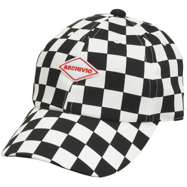 アルチビオ　archivio　チェッカーフラッグ柄キャップ　レディス