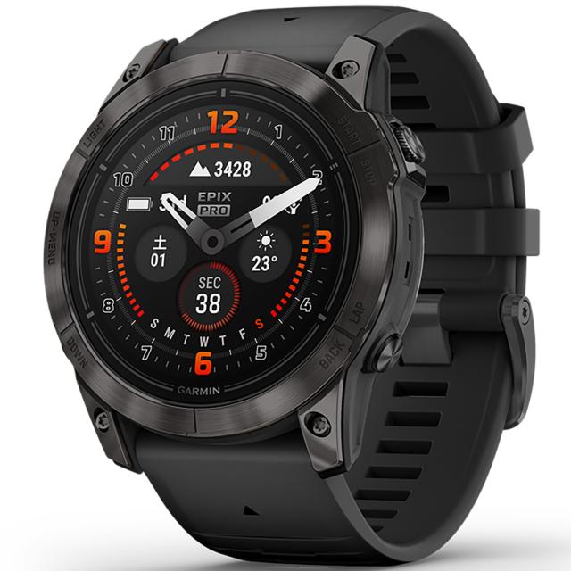 ガーミン　GARMIN　epix Pro (Gen 2) 51mm Sapphire Ti Carbon Gray DLC／Black
