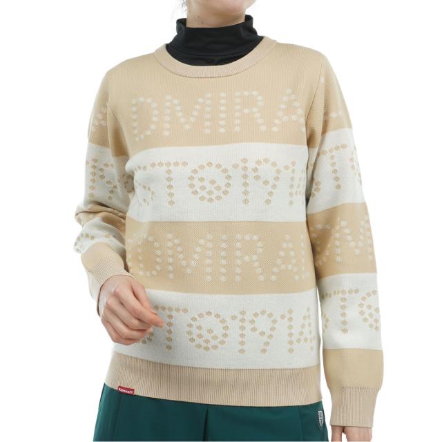 アドミラル　Admiral　ゴルフ＆ロゴボーダー クルーセーター　レディス