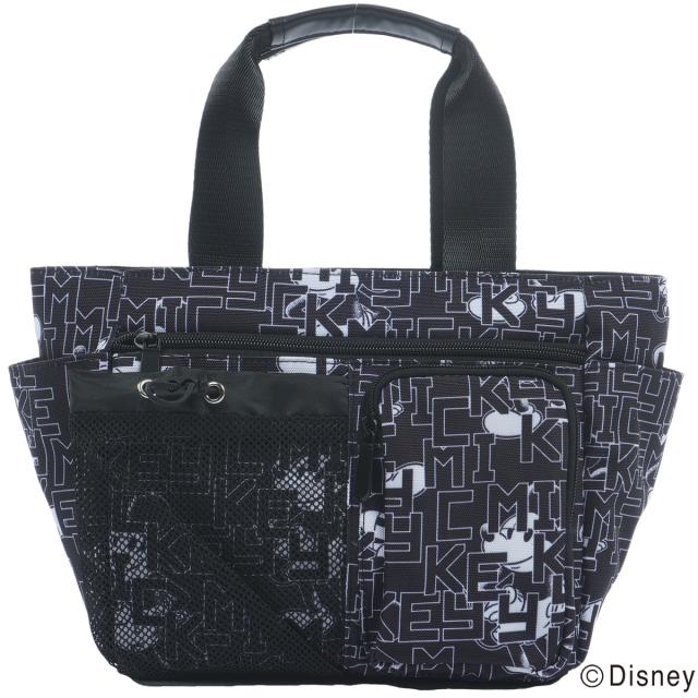 ディズニー　Disney　モノトーン ミッキーゴルフ ラウンドトートバッグ