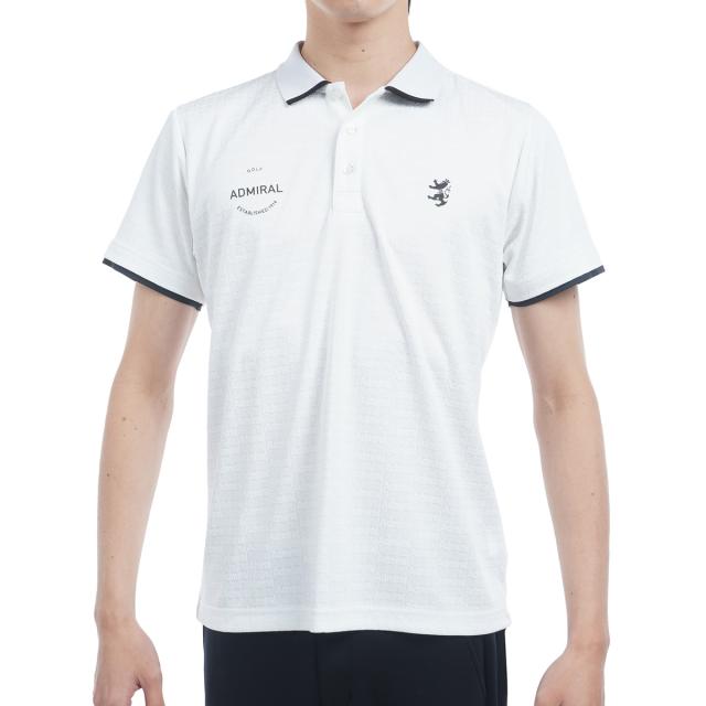 アドミラル　Admiral　ストレッチ ロゴジャカード 半袖ポロシャツ