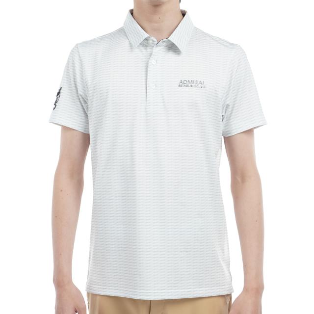 アドミラル　Admiral　ストレッチ 小紋柄 プリント半袖ポロシャツ