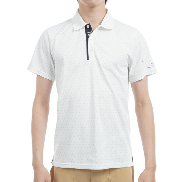 アドミラル　Admiral　ストレッチ モノグラムプリント スパッシー半袖ポロシャツ