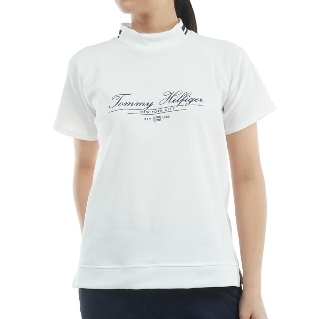 トミー ヒルフィガー ゴルフ　  GOLF　クラシックロゴ モックネック半袖シャツ　レディス