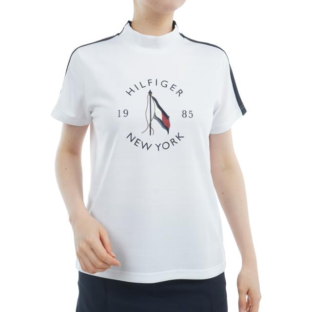 トミー ヒルフィガー ゴルフ　  GOLF　サークルロゴ モックネック半袖シャツ　レディス