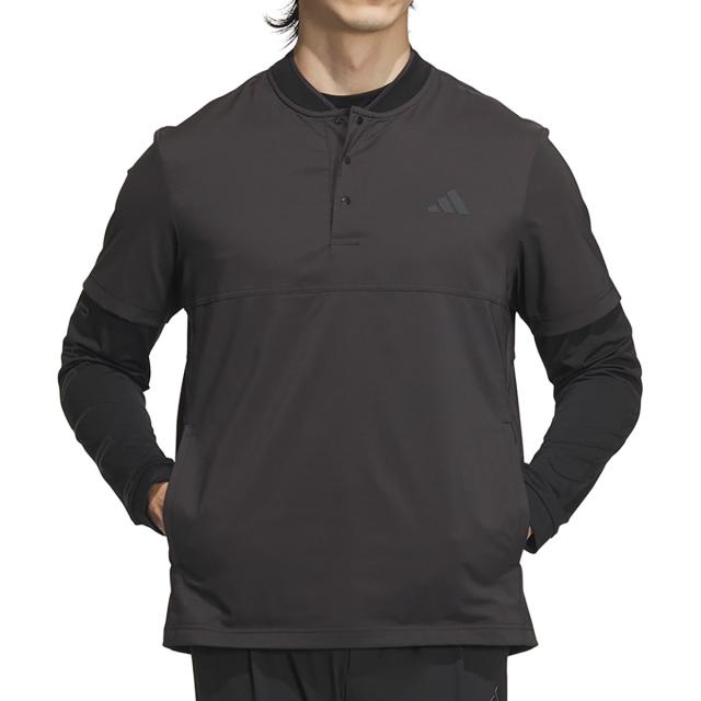 アディダス　Adidas　ストレッチ 2in1 長袖インナーシャツ付き半袖シャツ