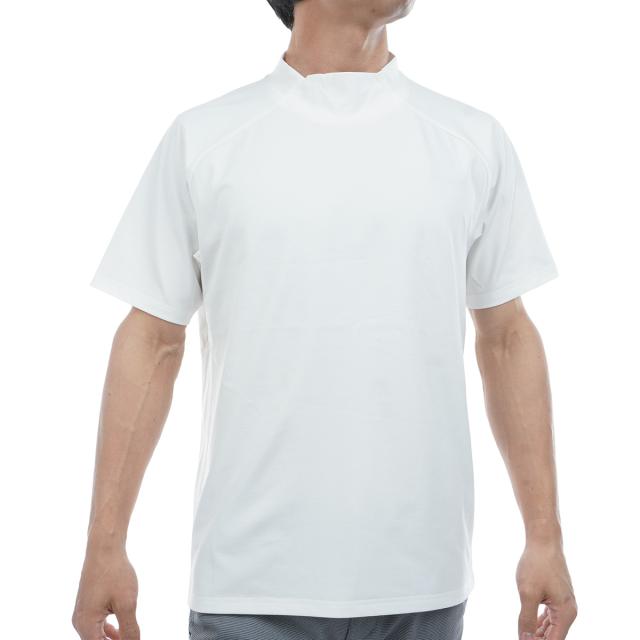 アンパスィ　and per se & GOLF　ストレッチ ドライエアリープレーン3D半袖モックネックシャツ