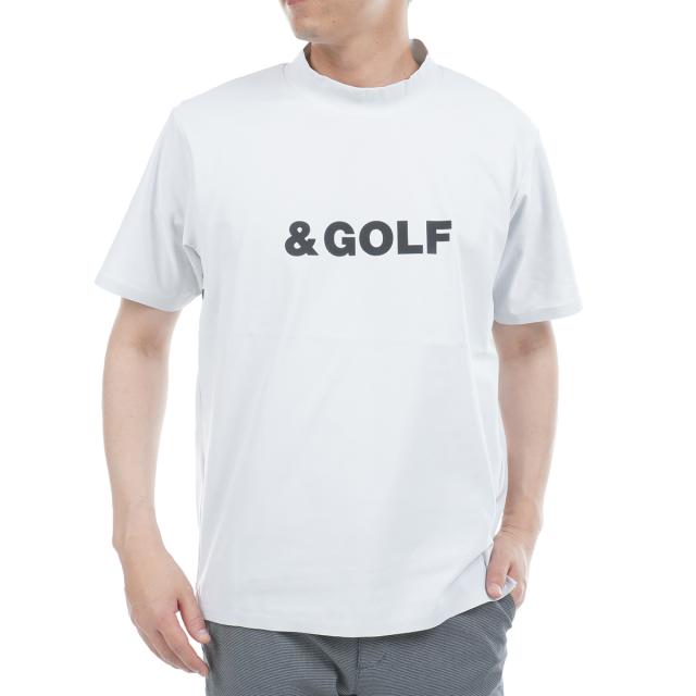 アンパスィ　and per se & GOLF　ストレッチ レイシャットピケ半袖モックネックシャツ