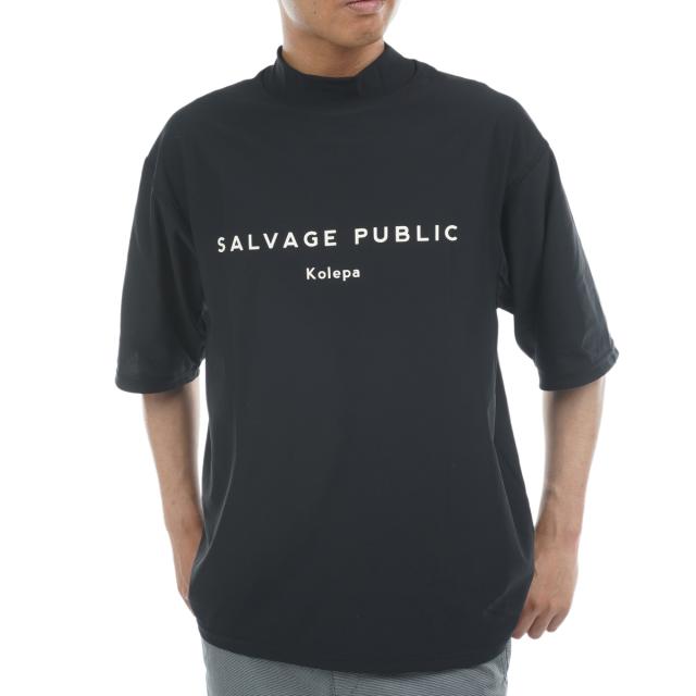 サルベージ パブリック コレパ　SALVAGE PUBLIC Kolepa　ストレッチ サーフモックネック5分袖シャツ