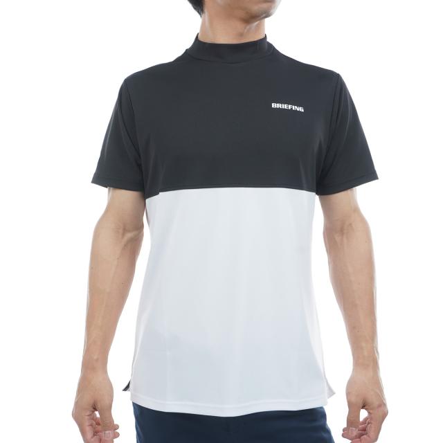 ブリーフィング　BRIEFING　バイカラー ハイネック半袖シャツ
