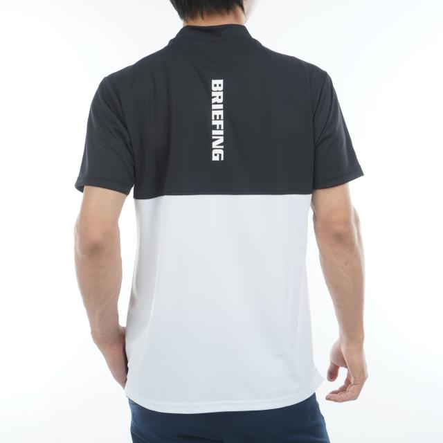 ブリーフィング BRIEFING バイカラー ハイネック半袖シャツ