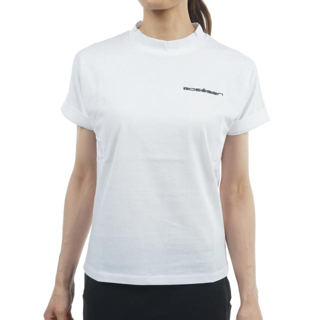 ロサーセン　ROSASEN　クール天竺 モックネック半袖シャツ　レディス