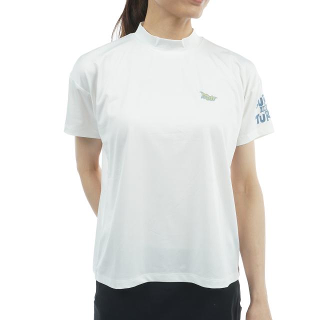 ロサーセン　ROSASEN　ストレッチ クールコア モックネック半袖シャツ　レディス