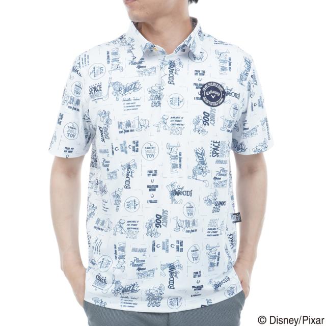 キャロウェイゴルフ　Callaway Golf　トイ・ストーリー／キャロウェイコレクション 総柄半袖ポロシャツ