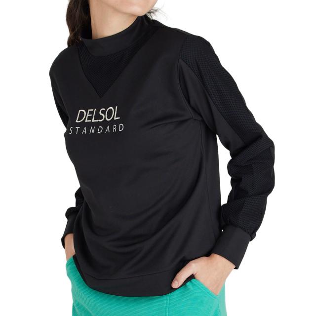デルソルゴルフ　DELSOL GOLF　袖メッシュ長袖プルオーバー　レディス