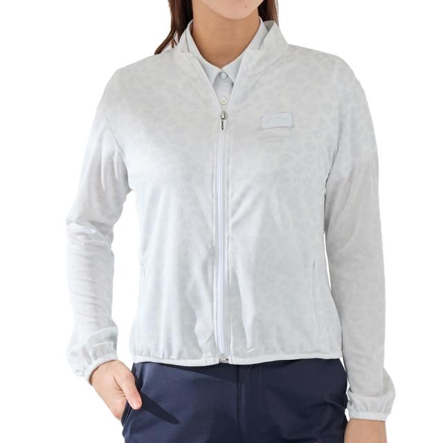 ジュン アンド ロペ　JUN & ROPE　吸水速乾 ストレッチ アニマル柄ジャカード UVライトブルゾン　レディス