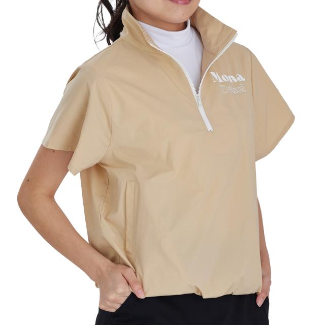 デルソルゴルフ　DELSOL GOLF　オーバーサイズ ハーフジップ半袖プルオーバー　レディス