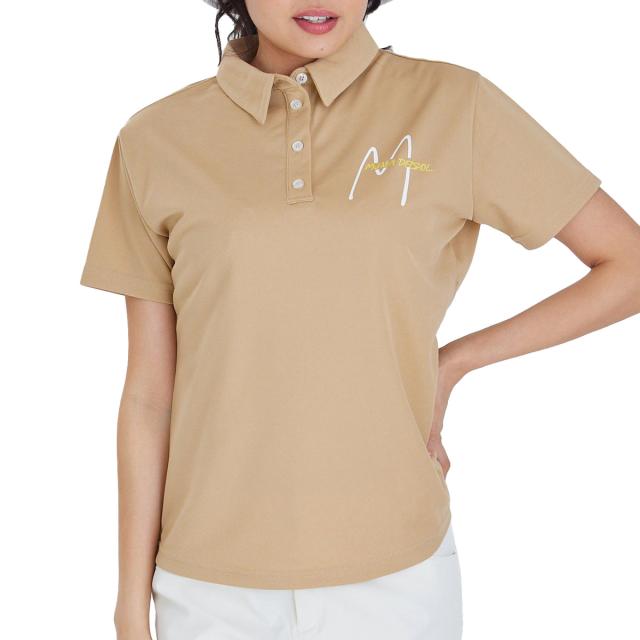 デルソルゴルフ　DELSOL GOLF　ラウンドヘム鹿の子半袖ポロシャツ　レディス