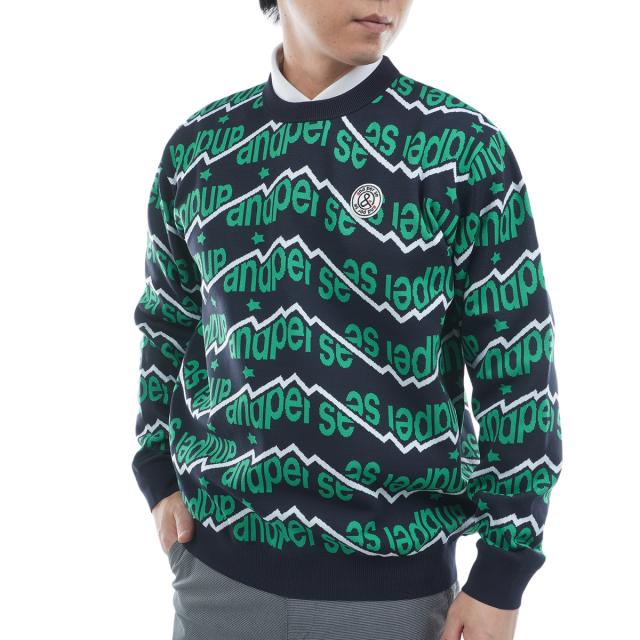 アンパスィ　and per se　ストレッチ アクティブニットジャカード セーター