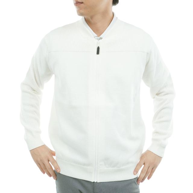 アンパスィ　and per se & GOLF　ウール×ペーパーファイバー ニットブルゾン