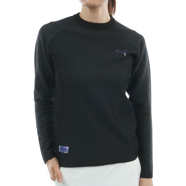 プーマ　PUMA　ストレッチ シャドウキャット クルーネックセーター　レディス