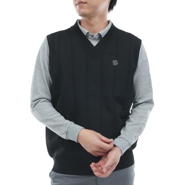 セント・アンドリュース　St ANDREWS　天竺×ケーブルニットベスト